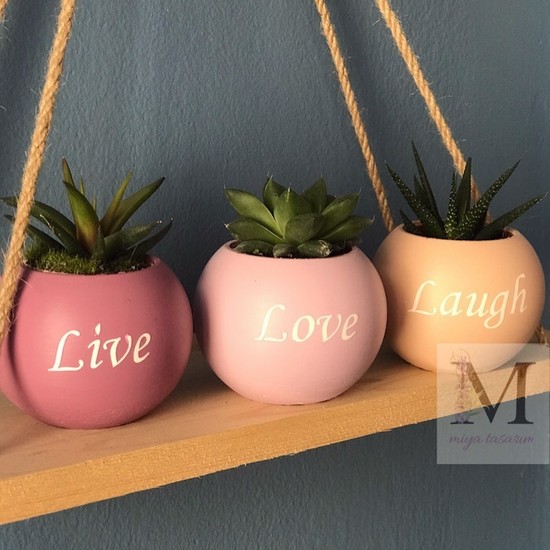 Miya Tasarım (Bitkisiz) Taş Tozu Saksı Seti Model - 0019 Fiyatı