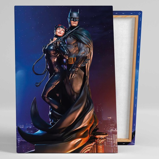 SML Tablo Sarılan Batman ve Kedi Kadın Gotham City Dikey Fiyatı