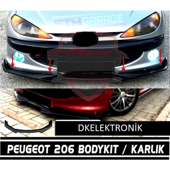 DK Elektronik Peugeot 206 - 206+ Uyumlu Ön Tampon Eki Body Fiyatı