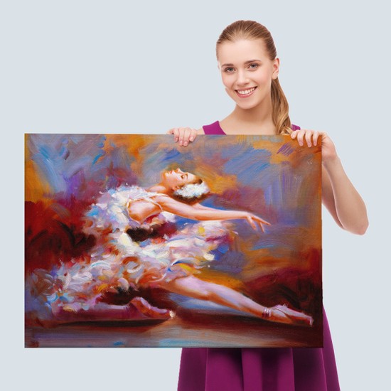 Balerin Kadın Yağlıboya Görünümlü Kanvas Tablo, Sanat Evi Fiyatı