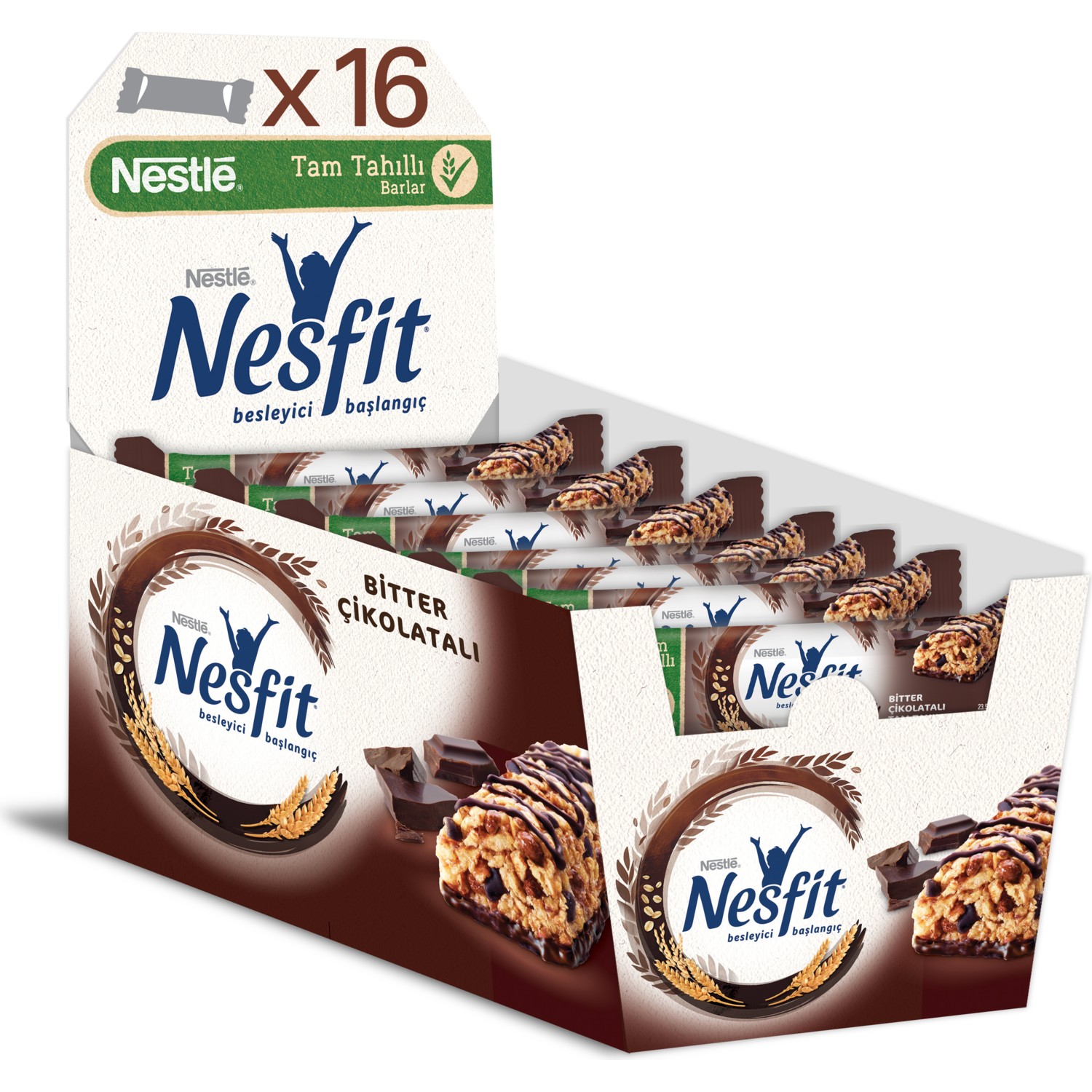 Nestlé Nesfit Bitter Çikolatalı Tam Tahıllı Bar 16'lı Fiyatı