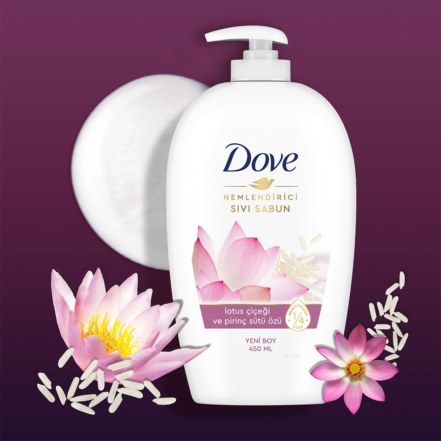 Dove Lotus Çiçeği ve Pirinç Sütü Sıvı Sabun 450 ml Fiyatı