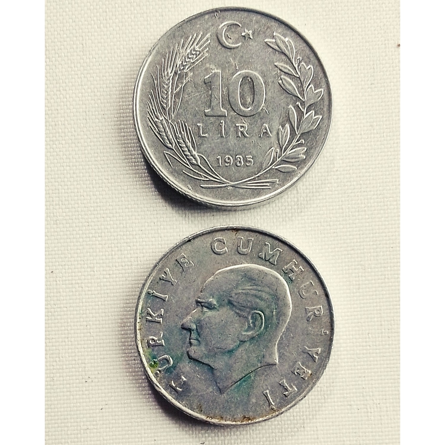 Yedi Otuz 10 Lira 1985 Eski Koleksiyon Madeni Para. Eski Fiyatı