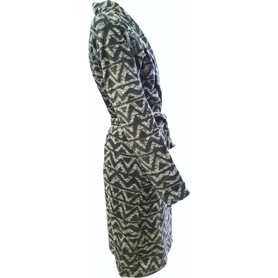 Ciciten 23C04 Desenli Cepli Uzun Polar Bayan Sabahlık Fiyatı