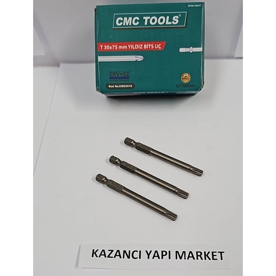 Cmc Tools Cmctools T30 x 75MM Yıldız Bits Uç (3 Adet) Fiyatı