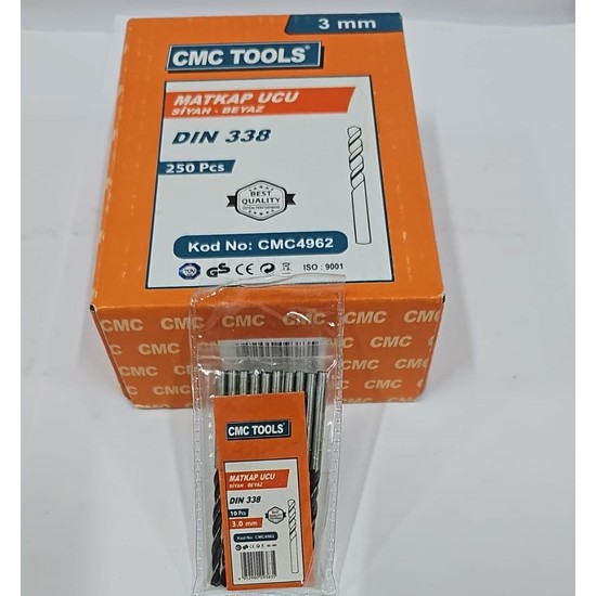 Cmc Tools 3mm Matkap Ucu DIN338 (CMC4962) 10 Adet Fiyatı