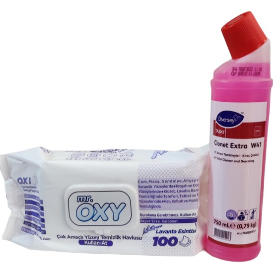 Diversey Clonet Extra W41 Banyo Temizleyici 750 ml + Mr. Oxy Fiyatı
