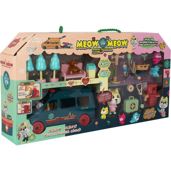MEGA Meow Meow Yeşil Ambulans Oyun Seti Fiyatı - Taksit Seçenekleri