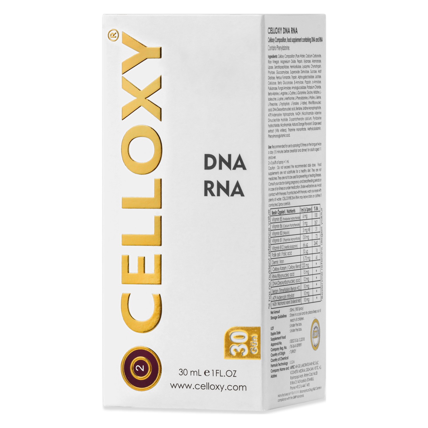 Celloxy Dna Rna Gıda Takviyesi 30 ml Fiyatı - Taksit Seçenekleri