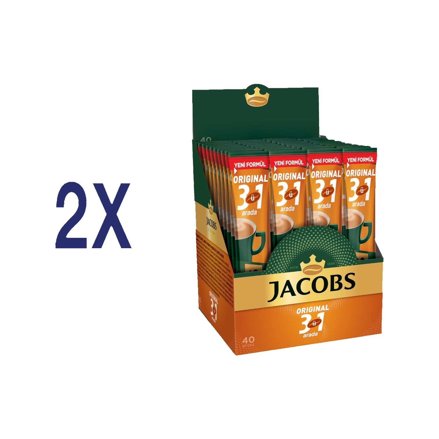 Jacobs 3 Ü 1 Arada 40 Lı x 2 Paket Fiyatı - Taksit Seçenekleri