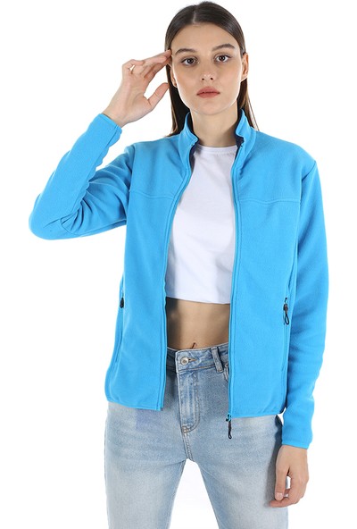 Diandor Kadın Polar Hırka 7002 Turkuaz/turquoise 21W42007002