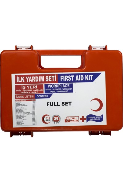 Bilgeden Ilk Yardım Seti Çantası Ecza Dolabı Yönetmeliğe Uygun Bilgeden Ilk Yardım Seti Çantası Ecza Dolabı Yönetmeliğe Uygun