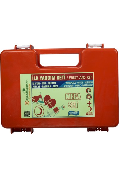 Bilgeden Ilk Yardım Seti Çantası Ecza Dolabı Yönetmeliğe Uygun Fotolümenli Mega Set Bilgeden Ilk Yardım Seti Çantası Ecza Dolabı Yönetmeliğe Uygun Fotolümenli Mega Set