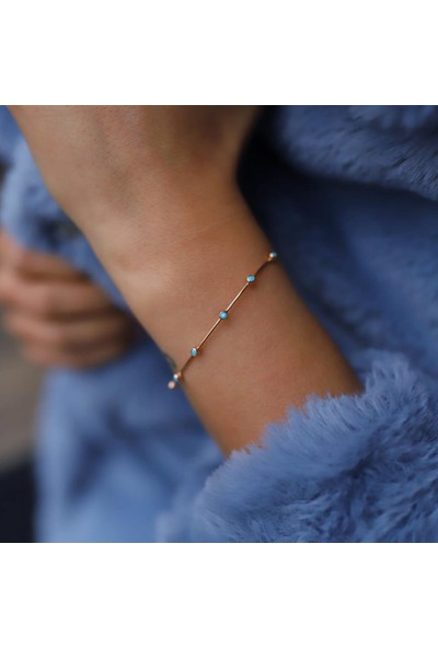 By Golden House Firuze Tohum Bilezik By Golden House Firuze Tohum Bilezik