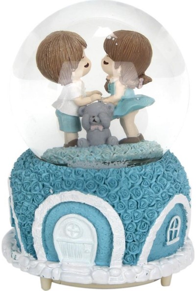 Hediyekanalı Ilk Buluşma Romantik Otomatik Kar Püskürten Su Küresi Büyük Boy Kar Küresi