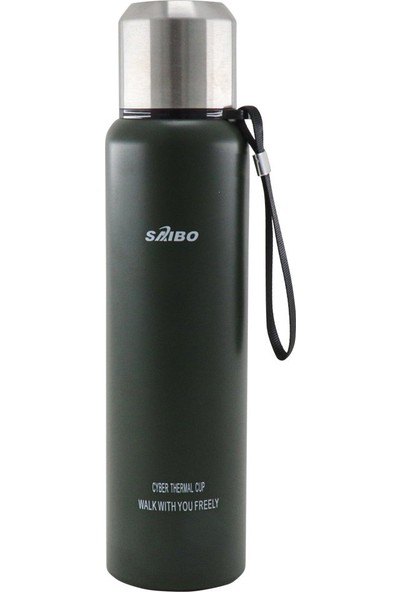 Saibo Çift Katmanlı Vakumlu Çelik Termos 1 Lt