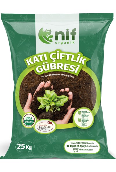 Nif Organik Katı Çiftlik Gübresi 25Kg