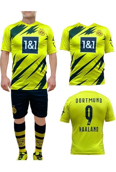 Liggo Dortmund Haaland Çocuk Forma Takımı Forma Şort Çorap Hediyeli Liggo Dortmund Haaland Çocuk Forma Takımı Forma Şort Çorap Hediyeli