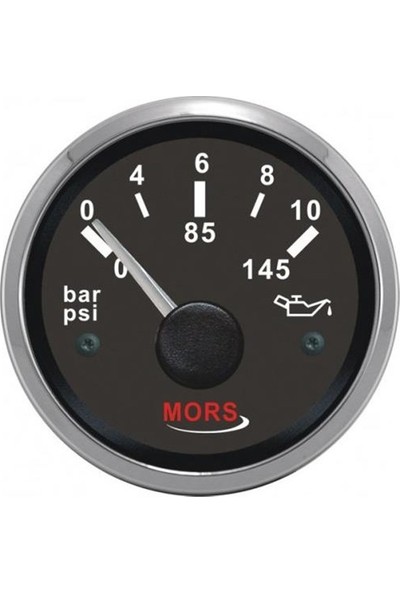 Mors Yağ Göstergesi 10 Bar 12-24V 55MM Siyah