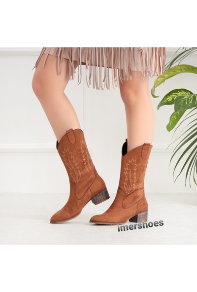 Çokgezer Günlük Western Kadın Kovboy Çizme