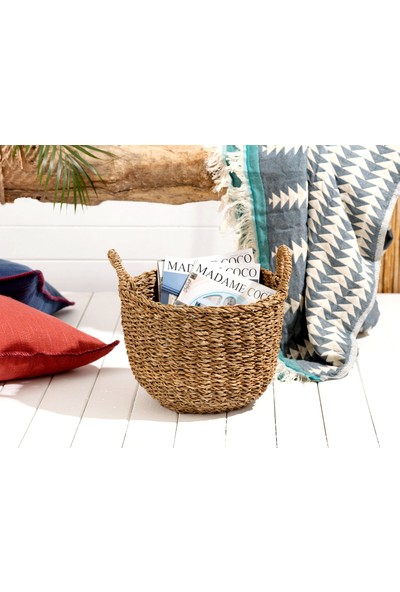 Madame Coco Dorise Büyük Hasır Sepet Madame Coco Dorise Büyük Hasır Sepet
