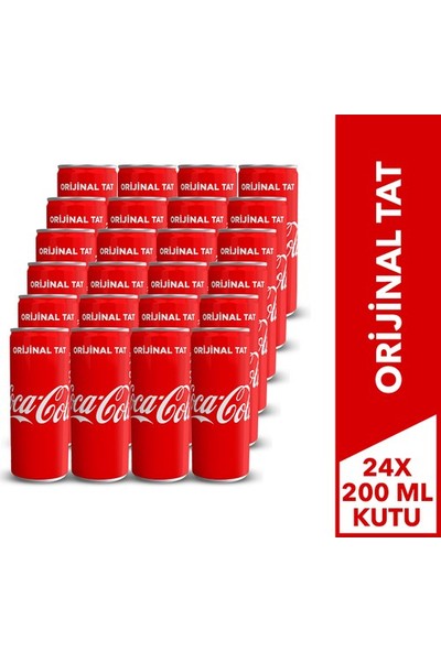 Coca Cola Kutu 200 ml 24'lü Coca Cola Kutu 200 ml 24'lü