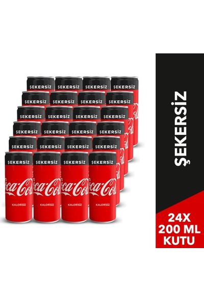 Coca Cola Zero 200 ml x 24' lü