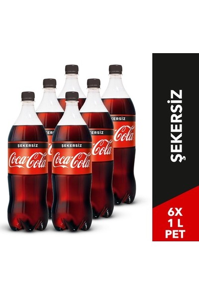 Coca Cola Zero 1 Lt 6'lı Coca Cola Zero 1 Lt 6'lı