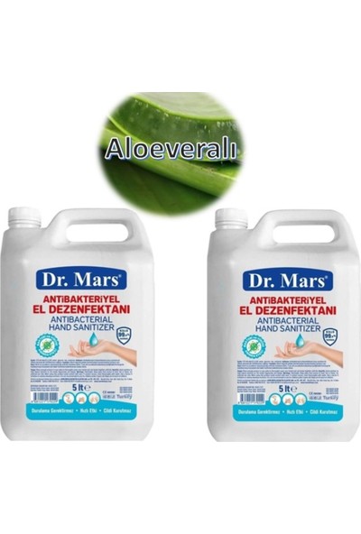 Dr. Mars 5 lt 2 Adet Aloe Veralı Antibakteriyel Alkollü El Dezenfektanı