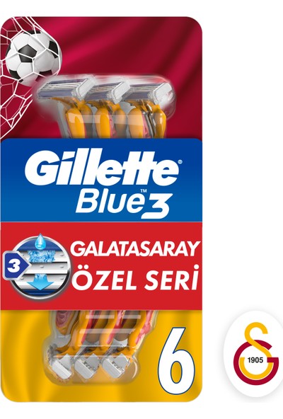 Gillette Gillette Blue3 6'lı Galatasaray Taraftar Paketi Gillette Gillette Blue3 6'lı Galatasaray Taraftar Paketi