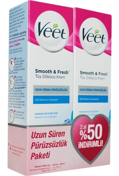 Veet Tuy Dökücü Krem Hassas Cilt 2 x 100 ml