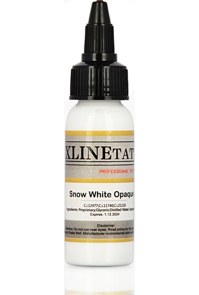 Xline 1 Oz Xlinetattoo Snow White Opaque Dövme Boyası - 30 ml Beyaz Dövme Mürekkebi Xline 1 Oz Xlinetattoo Snow White Opaque Dövme Boyası - 30 ml Beyaz Dövme Mürekkebi