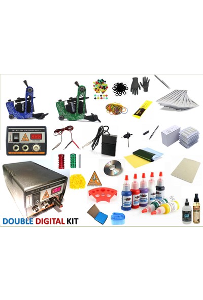 Xline XL-549 Double Dıgıtal Çift Makinalı Dövme Makinası Seti Profesyonel - Black-Sılver Xline XL-549 Double Dıgıtal Çift Makinalı Dövme Makinası Seti Profesyonel - Black-Sılver