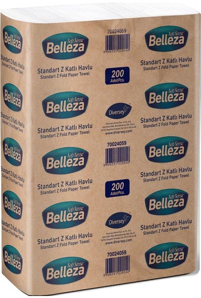 Belleza Standart Z Katlama Kağıt Havlu 20,5 x 21,5 cm 150' Li x 12