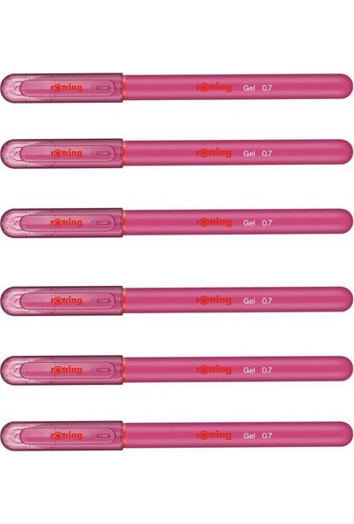 Rotring Jel Mürekkepli Tükenmez Kalem Pembe 6'lı