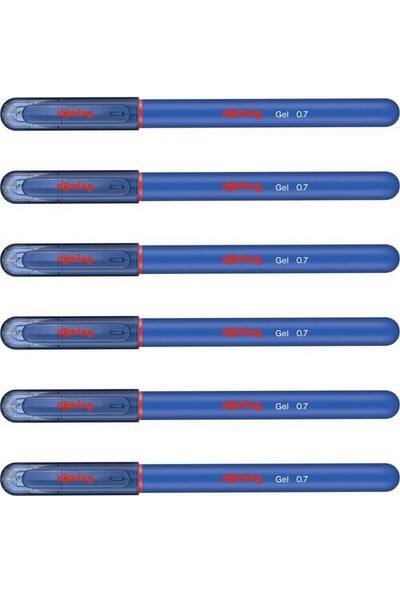 Rotring Jel Mürekkepli Tükenmez Kalem Mavi 6'lı