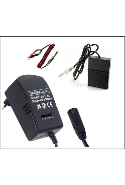 Xline 3AMPER 12V Voltaj Ayarlı Tattoo Dövme Adaptör + Clip Cord + Peda Xline 3AMPER 12V Voltaj Ayarlı Tattoo Dövme Adaptör + Clip Cord + Peda
