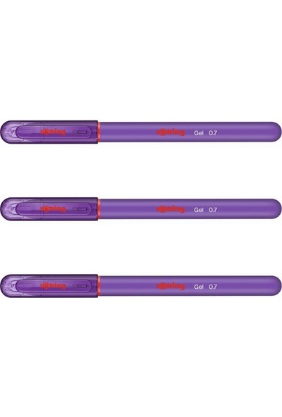 Rotring Jel Mürekkepli Tükenmez Kalem Mor 3'lü