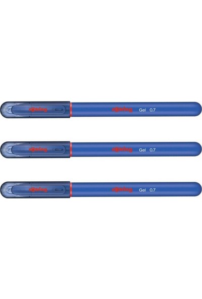 Rotring Jel Mürekkepli Tükenmez Kalem Mavi 3'lü