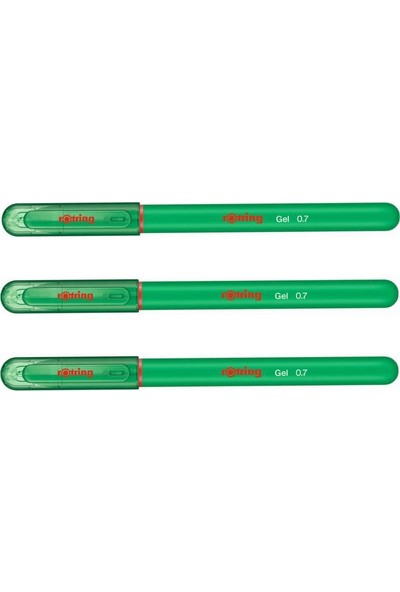 Rotring Jel Mürekkepli Tükenmez Kalem Yeşil 3'lü