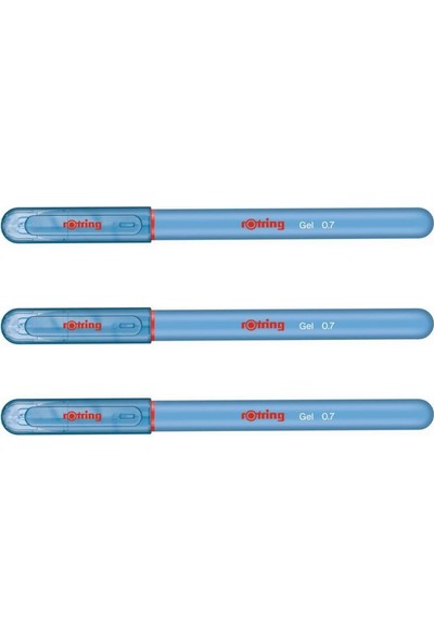 Rotring Jel Mürekkepli Tükenmez Kalem Açık Mavi 3'lü Rotring Jel Mürekkepli Tükenmez Kalem Açık Mavi 3'lü