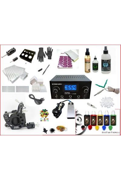 Xline Mıcky Shaprz Tattoo Dövme Seti - Bond Çantalı - 31 Parça Full Set Xline Mıcky Shaprz Tattoo Dövme Seti - Bond Çantalı - 31 Parça Full Set