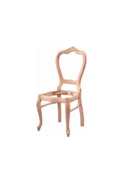Obuts Home Ayak Oymalı Klasik Sandalye 4572 Ahşap Ham Obuts Home Ayak Oymalı Klasik Sandalye 4572 Ahşap Ham