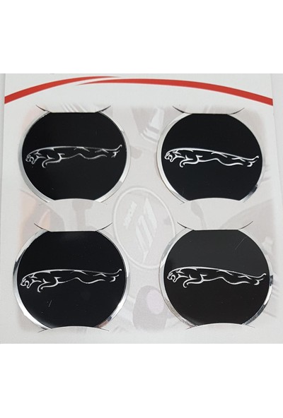 Yed Jant Göbeği Arma Jaguar Alüminyum 60 mm 4'lü Set Siyah