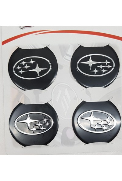 Yed Jant Göbeği Arma Subaru Alüminyum 60 mm 4'lü Set Siyah