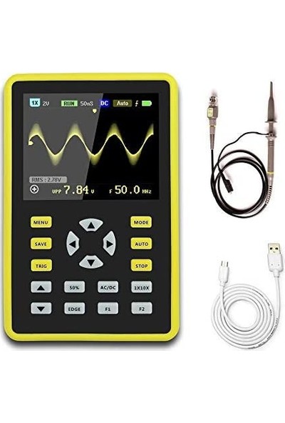 Alfa 5012H 2.4-Inch Dijital Taşınabilir Osiloskop 500MS/S 100MHZ Dalga Formu Hafızalı﻿﻿﻿﻿
