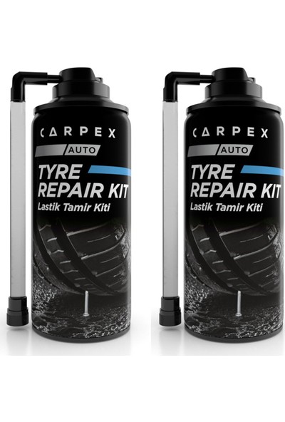 Carpex Lastik Tamir Spreyi Kiti 2 Adet 300 Ml Carpex Lastik Tamir Spreyi Kiti 2 Adet 300 Ml