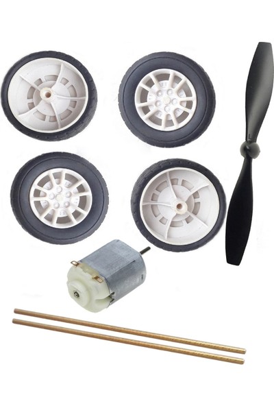 Ece Tekerlek Ø42Mm 8 Adet Tek Kanat Pervane 2 Adet 3-6V Dc Motor 2 Adet Ece Tekerlek Ø42Mm 8 Adet Tek Kanat Pervane 2 Adet 3-6V Dc Motor 2 Adet
