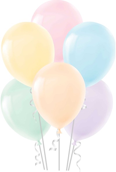 Partijet Rengarenk Makaron Balon 10'lu Partijet Rengarenk Makaron Balon 10'lu