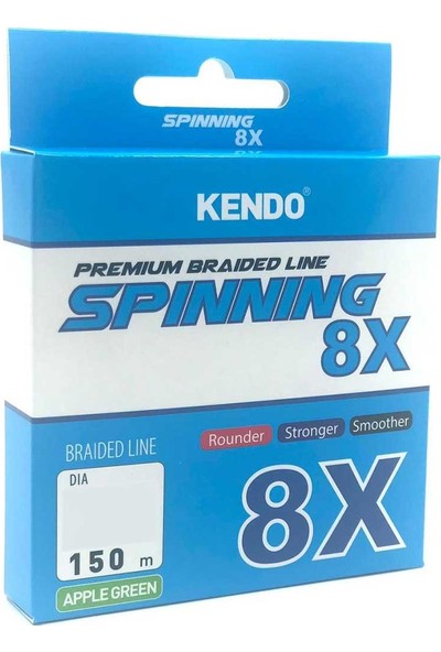 Kendo Spinning 8x Fighting ( Apple Green ) Örgü Ip Olta Misinası 150 mt Kendo Spinning 8x Fighting ( Apple Green ) Örgü Ip Olta Misinası 150 mt